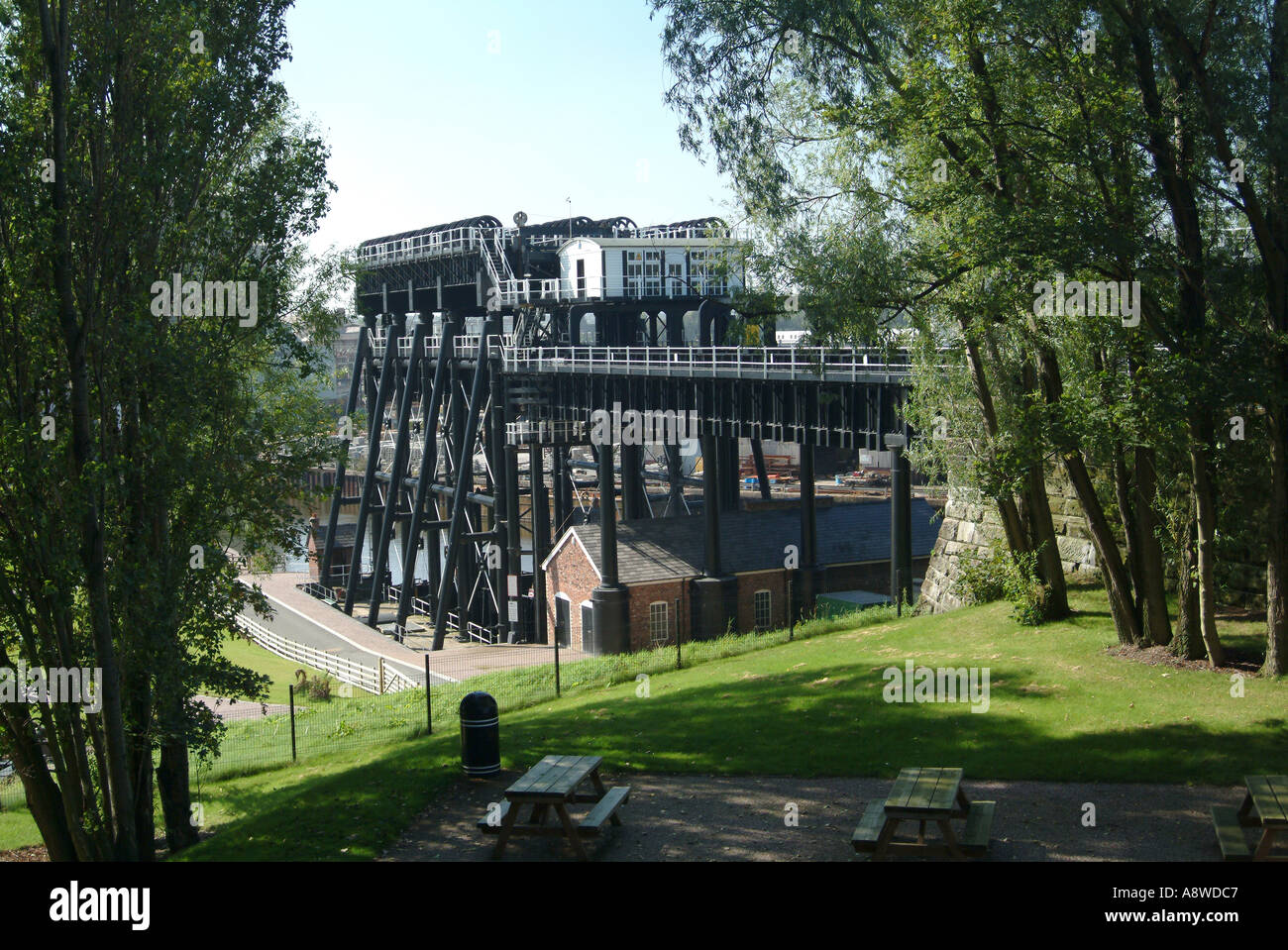British Waterways Anderton Boat Lift near Barnton Cheshire England ...