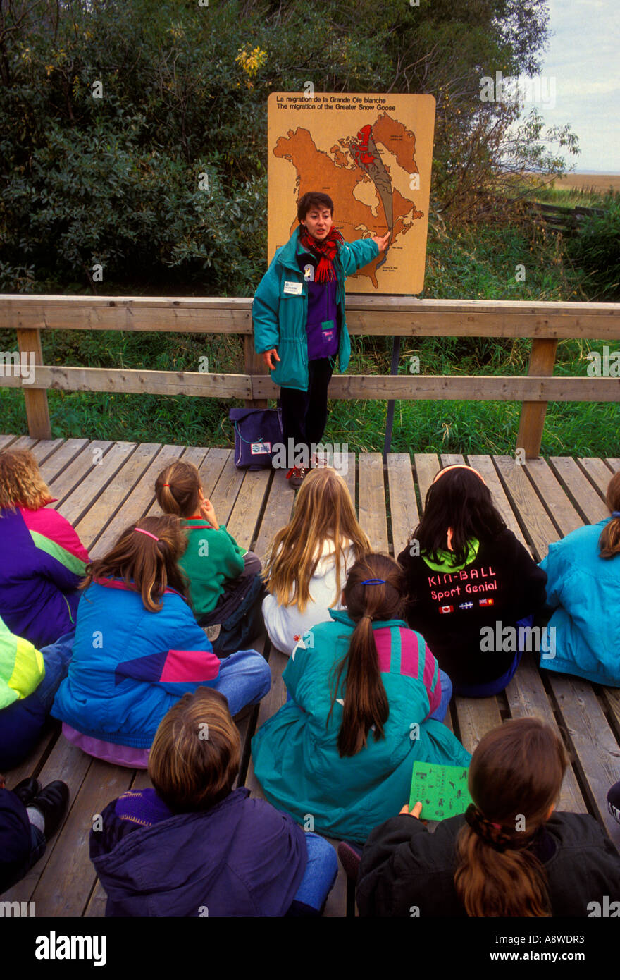 French-Canadians, French-Canadians, park ranger, teacher, students ...