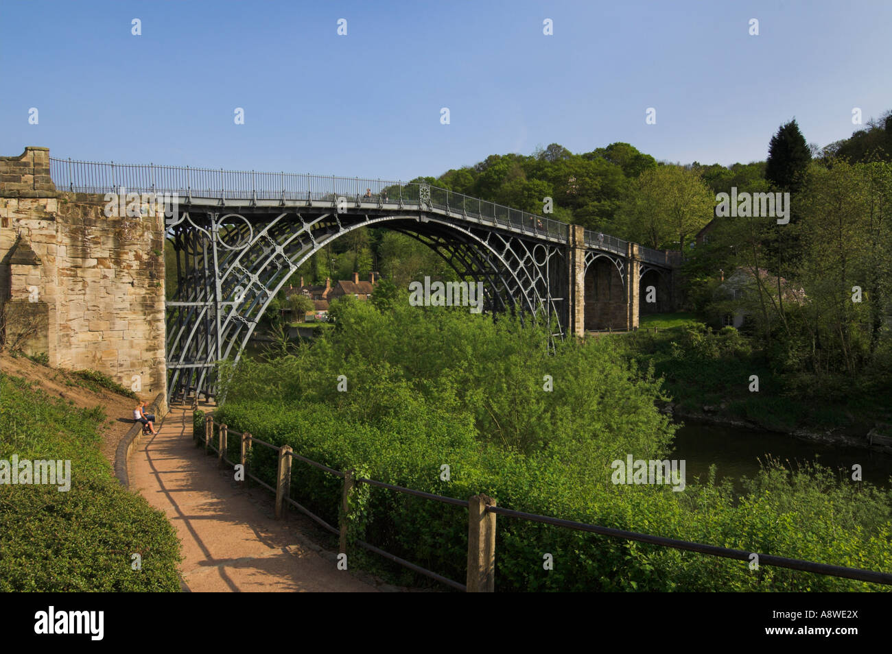 iron bridge at ironbridge gorge england gb uk eu europe Stock Photo - Alamy