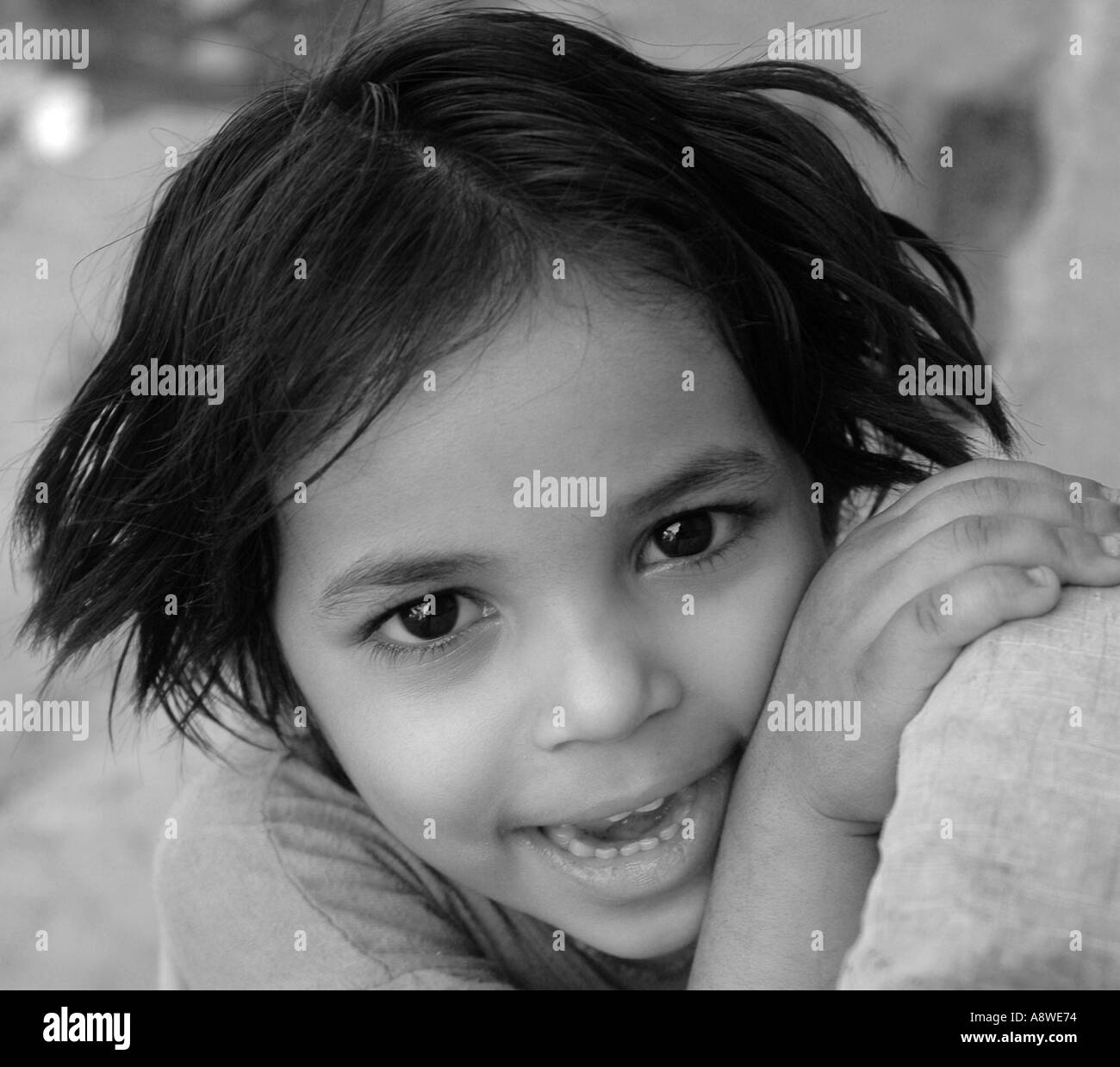 SUB90465 Smiling Indian child Stock Photo - Alamy