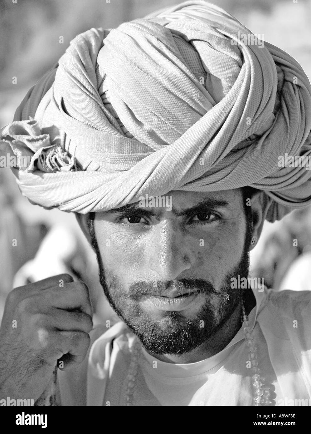 SUB90566 Young Indian man with beard and traditional head gear from ...