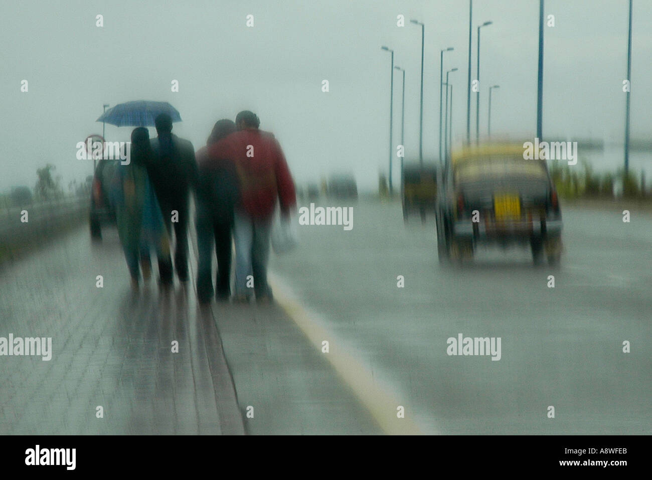 monsoon rain on Marine Drive Bombay now Mumbai Maharashtra India Stock ...