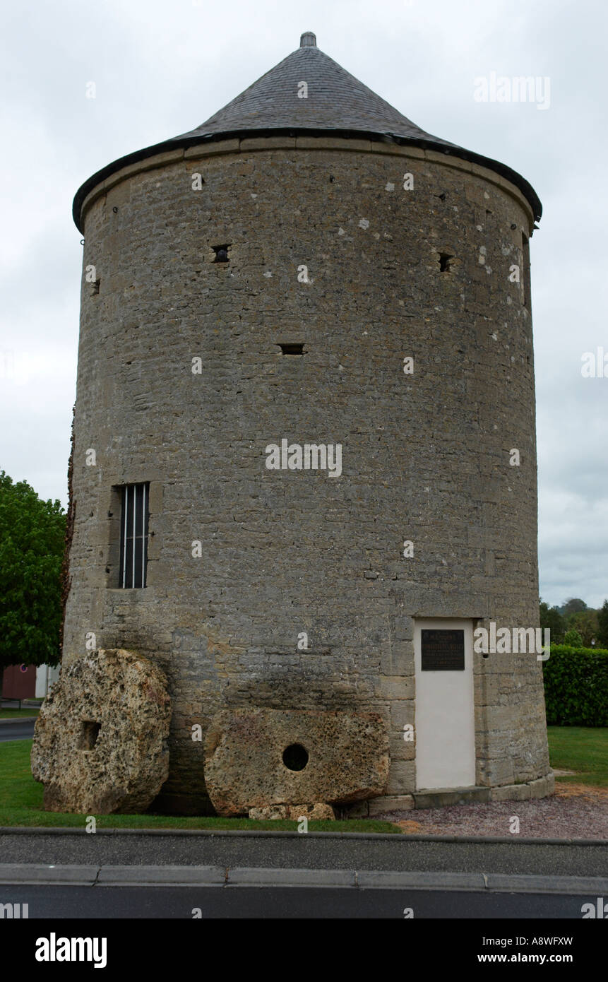 A historic mill near Ranville Cemetery Normandy France; first French ...