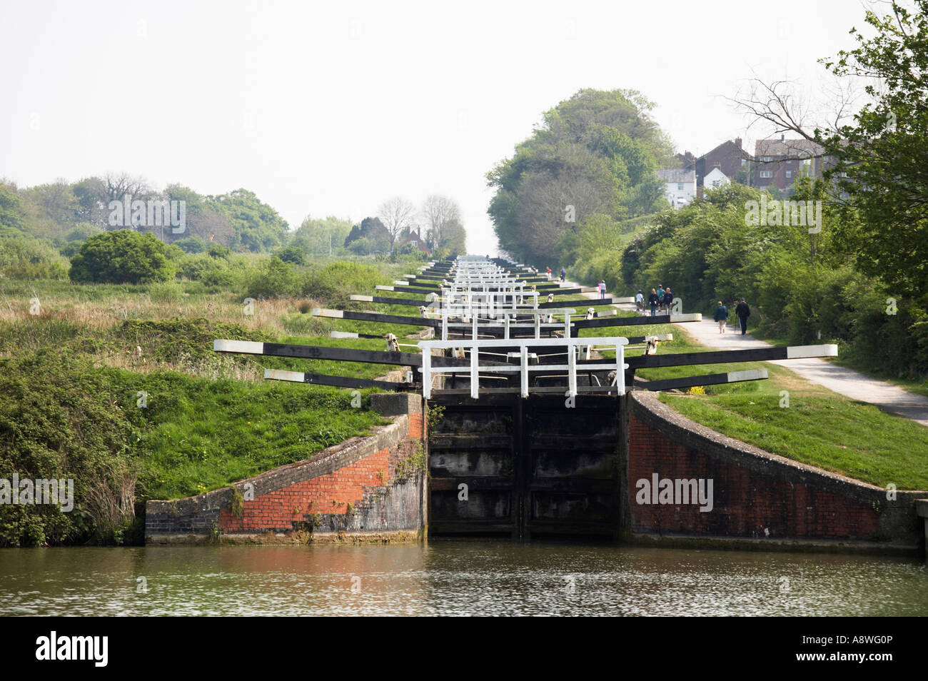 Caen Hill Locks Devizes Wiltshire England Stock Photo - Alamy