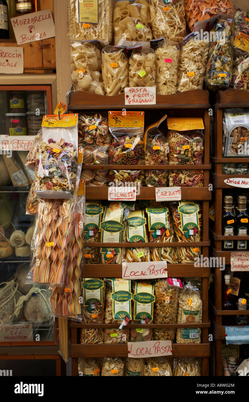 Pasta for sale at a shop in Sorrento Italy Stock Photo - Alamy