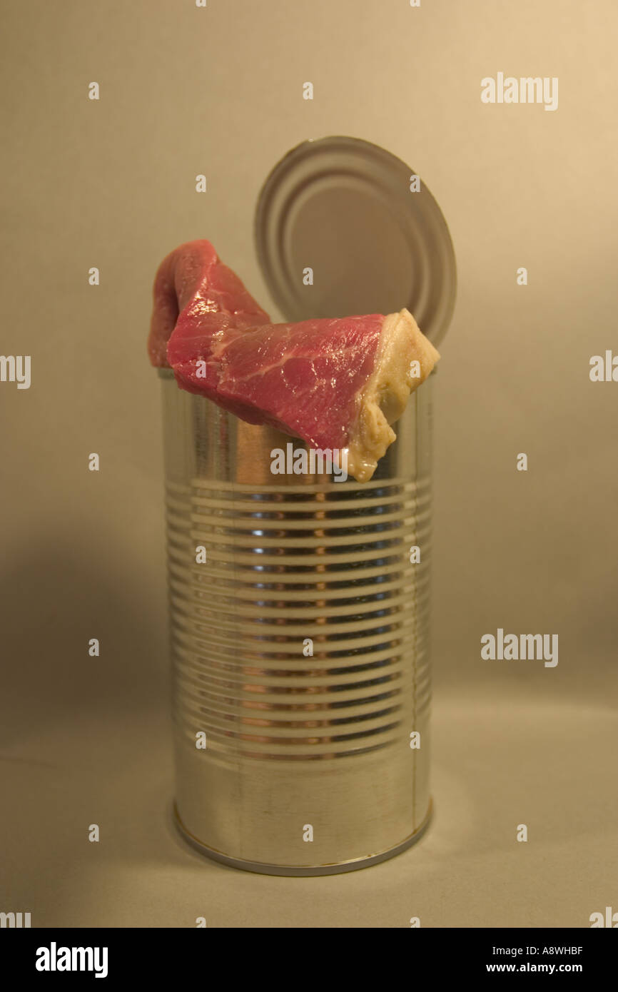 Canned fresh meat Beef Not really available Stock Photo - Alamy