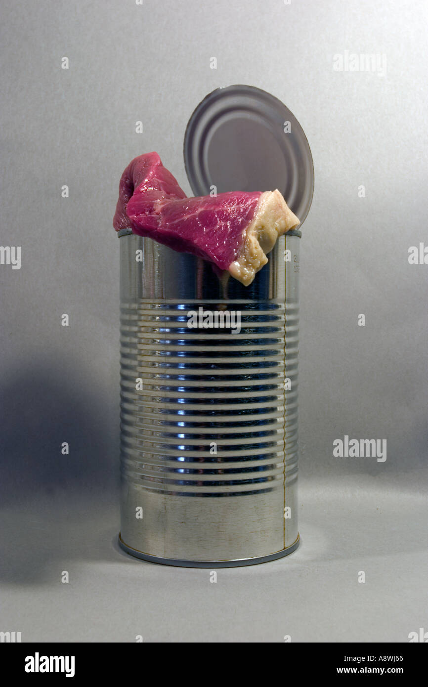 Canned fresh meat Beef Not really available Stock Photo - Alamy