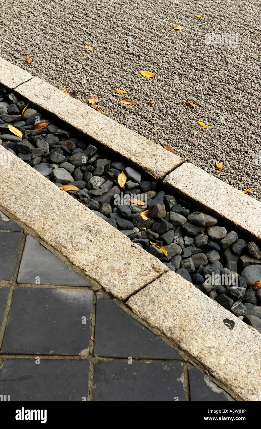 Detail of the rock garden at Ryoanji temple, Kyoto JP Stock Photo - Alamy