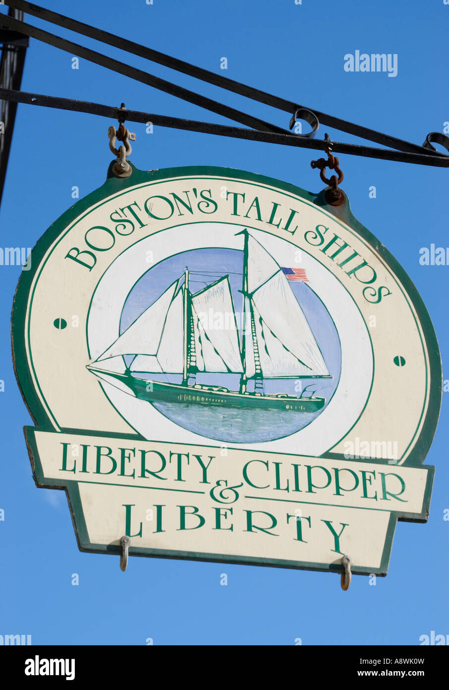 A signboard on Gardiner building at Long Wharf, Boston Stock Photo - Alamy