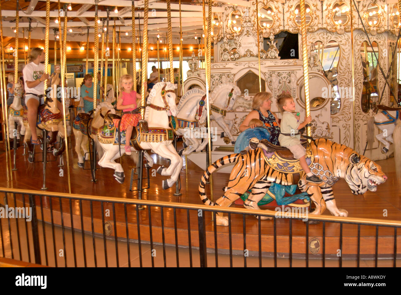USA, Washington, Spokane, Riverfront Park, 1909, historic Looff ...