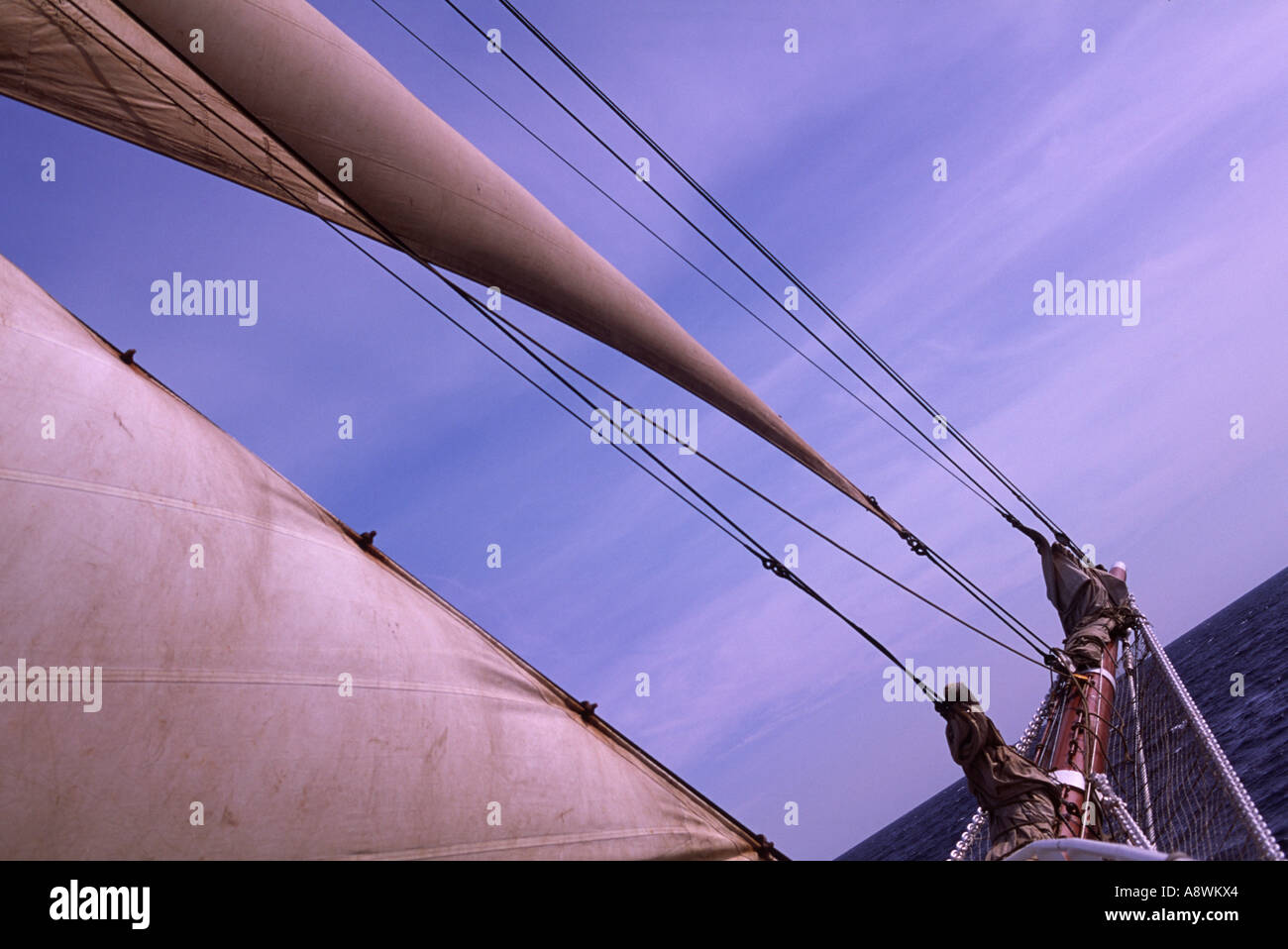 A sailing ship with taut sails hi-res stock photography and images - Alamy
