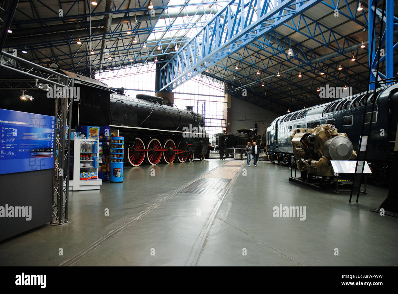 Locomotives on display at the National Railway Museum, York. A Chinese ...