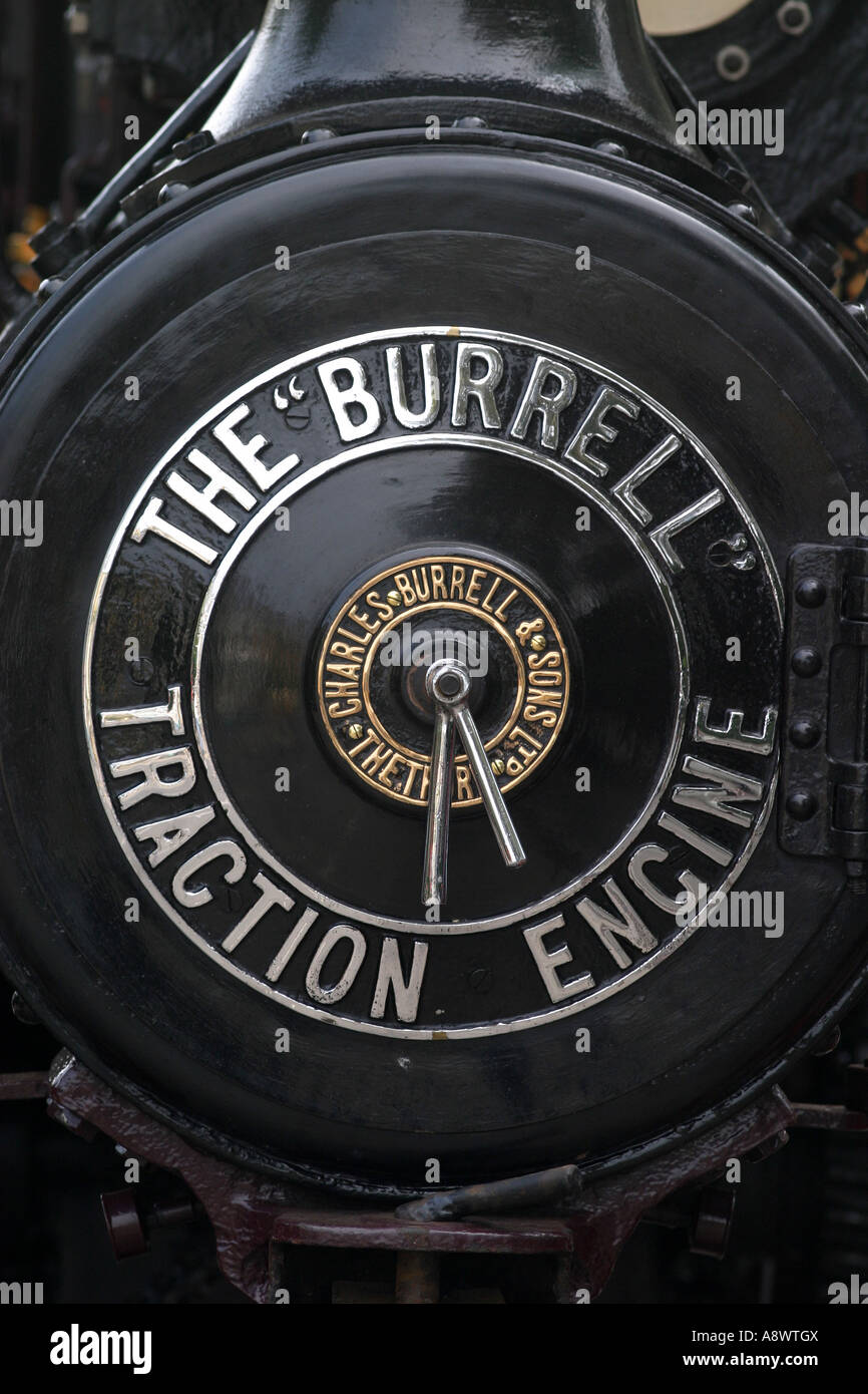 Front view of Burrell steam traction engine Stock Photo - Alamy