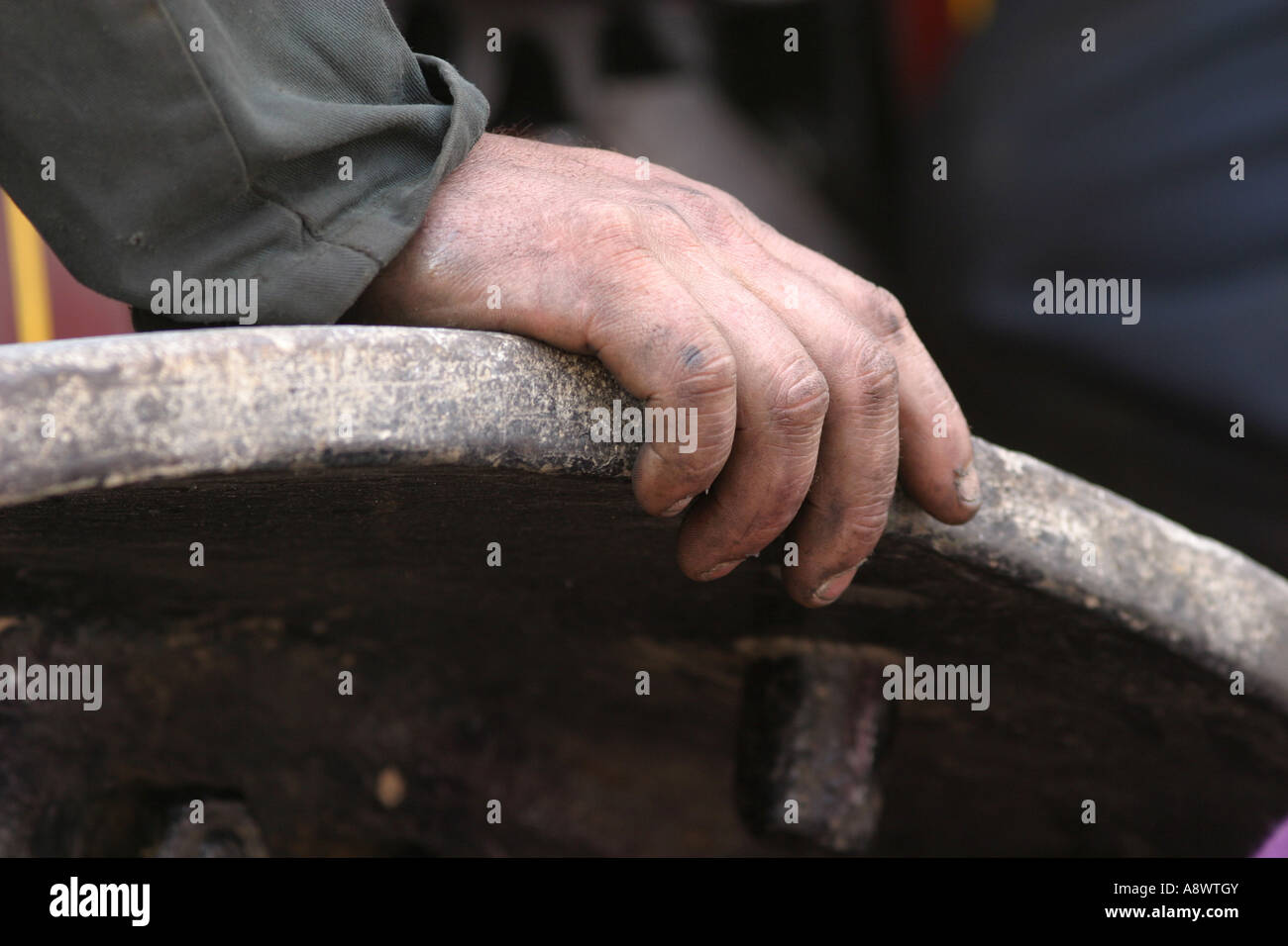 Steam enthusiasts hand at steam rally Cornwall UK Stock Photo - Alamy