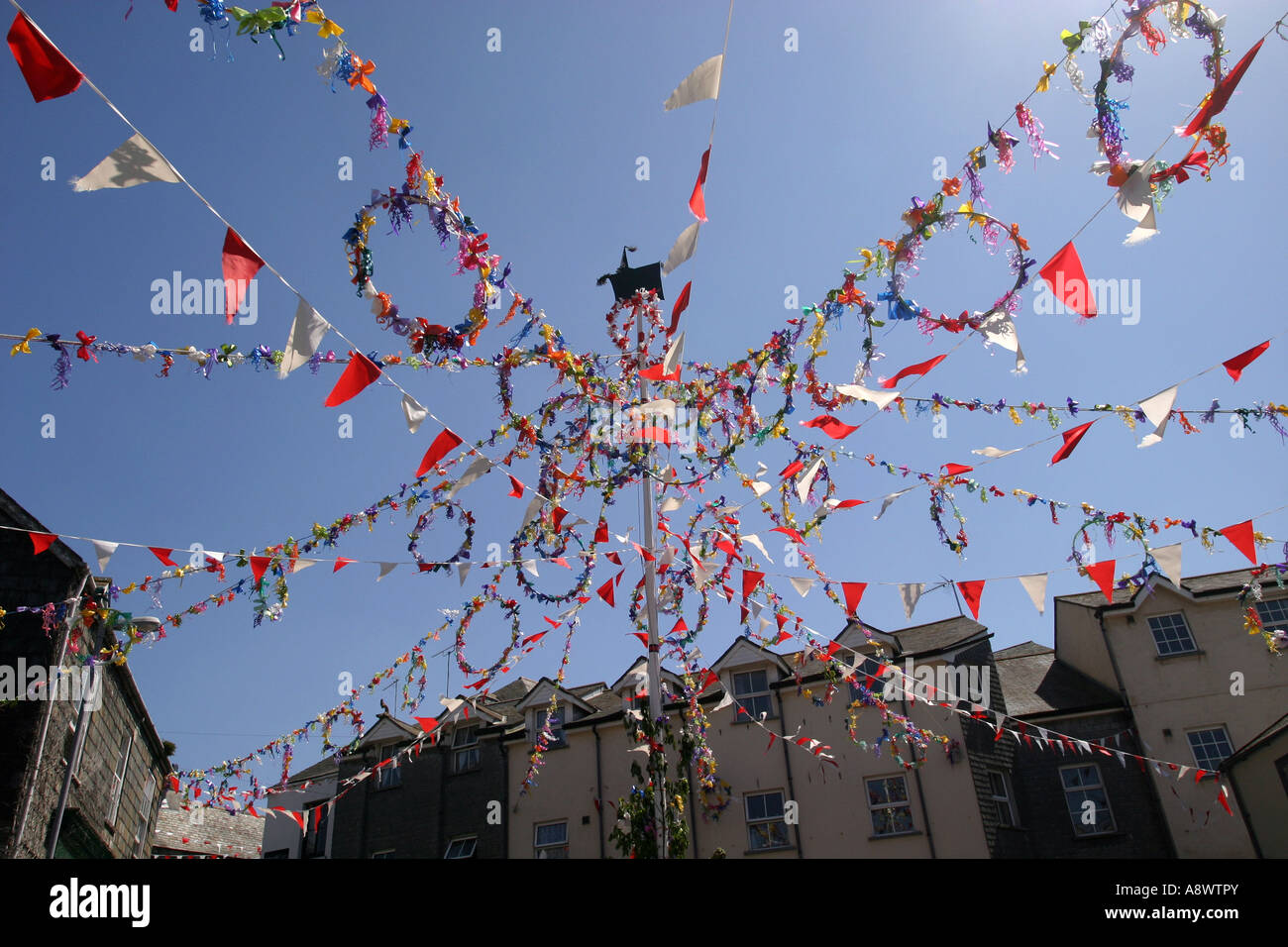May Pole May Day Padstow Cornwall UK Stock Photo - Alamy