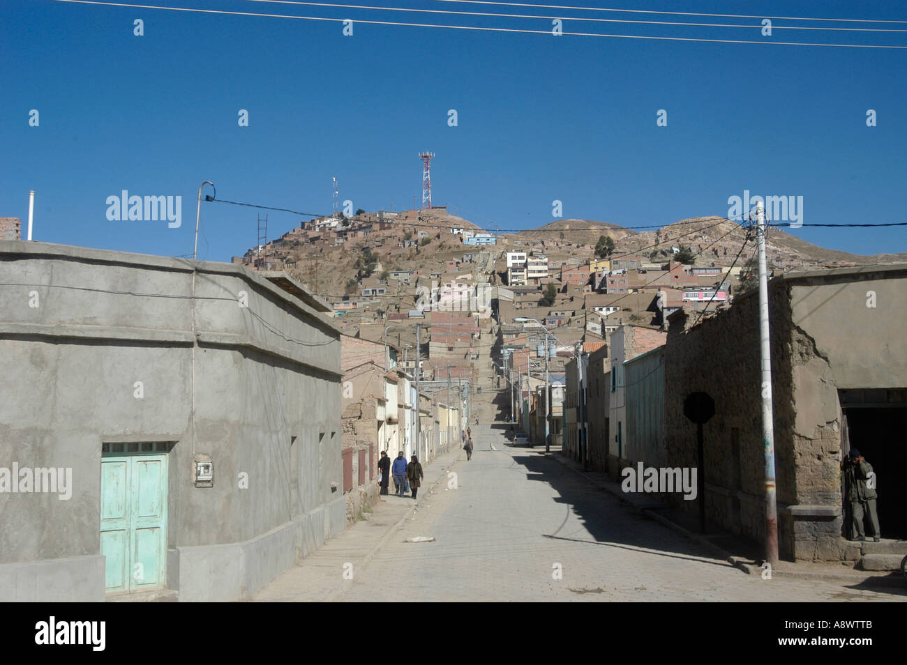 Small town in The Andes, Bolivia Stock Photo - Alamy