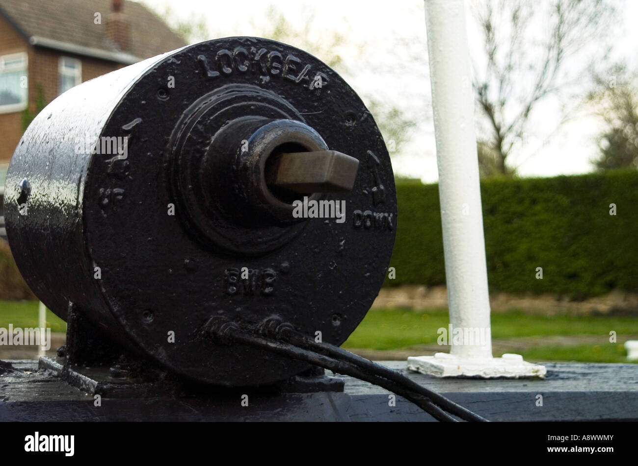 Winding gear canal lock hi-res stock photography and images - Alamy