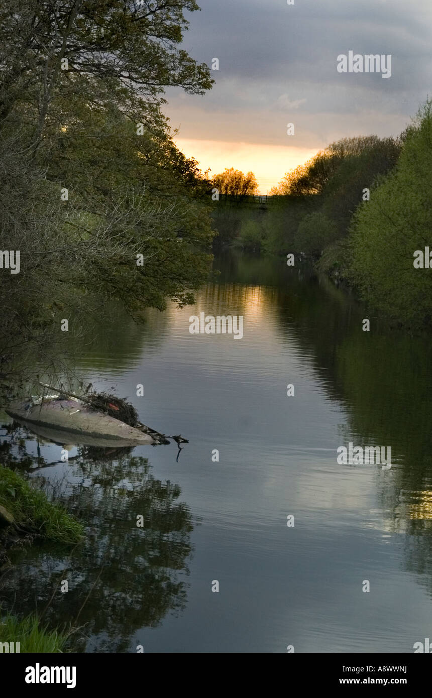 River at sunset Stock Photo - Alamy
