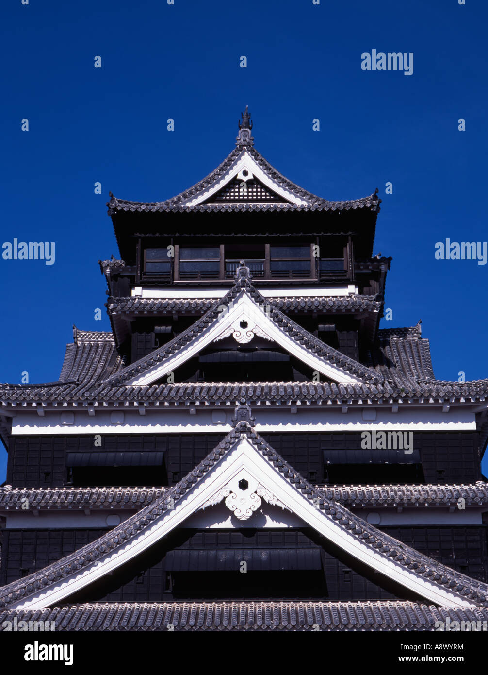 Kumamoto Castle main tower. Built by great samurai warrior Kato ...