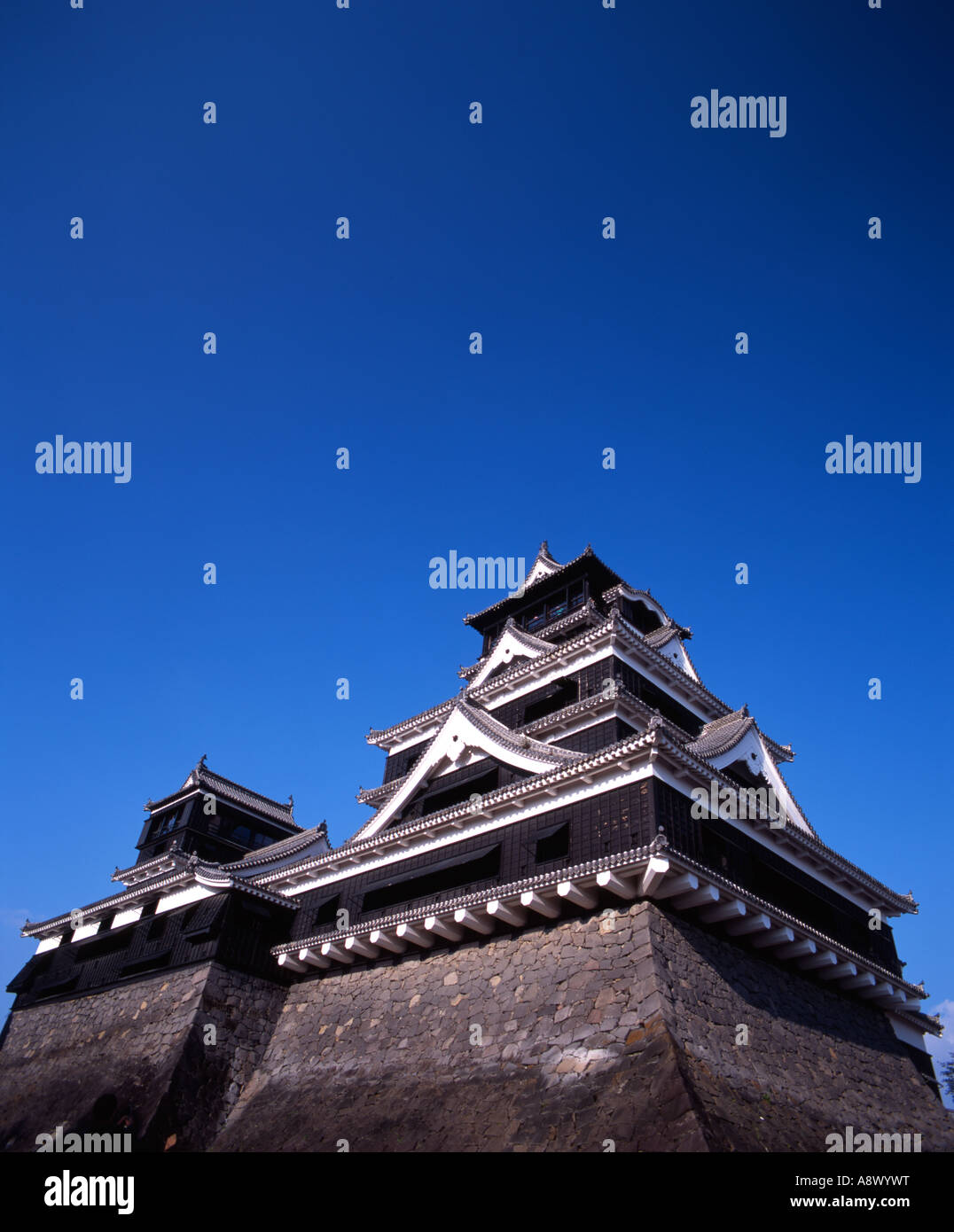 Kumamoto Castle main tower. Built by great samurai warrior Kato ...