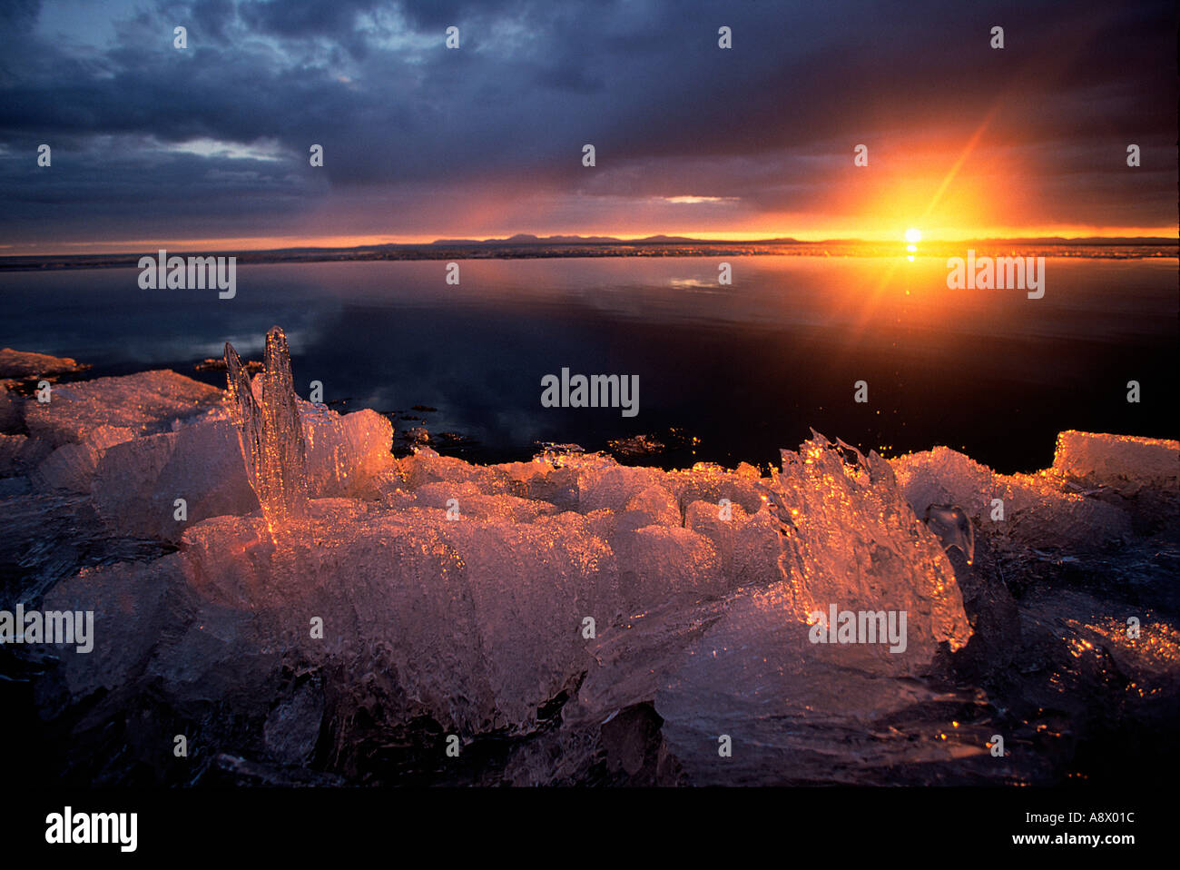 midnight sun arctic Stock Photo - Alamy