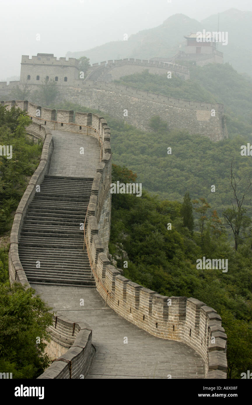 China Beijing The Great Wall At Juyongguan Gate Near Badaling Stock ...