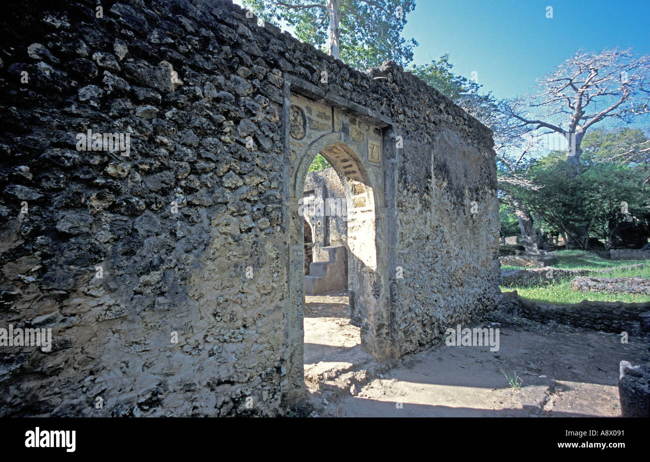 AFRICA, KENYA Gedi Ruins 13th to 17th century ruins of Swahili village ...