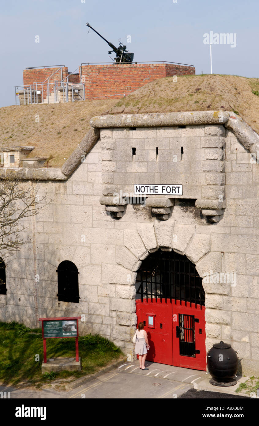 NOTHE FORT coastal defence built in 1872 at Weymouth, Dorset, Southern ...