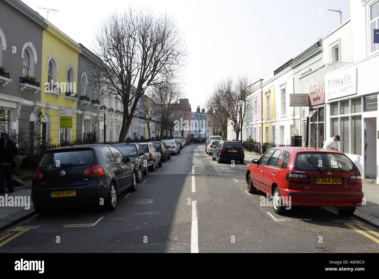 Colourful Victorian Terraced Side Street off Kentish Town Rd North ...