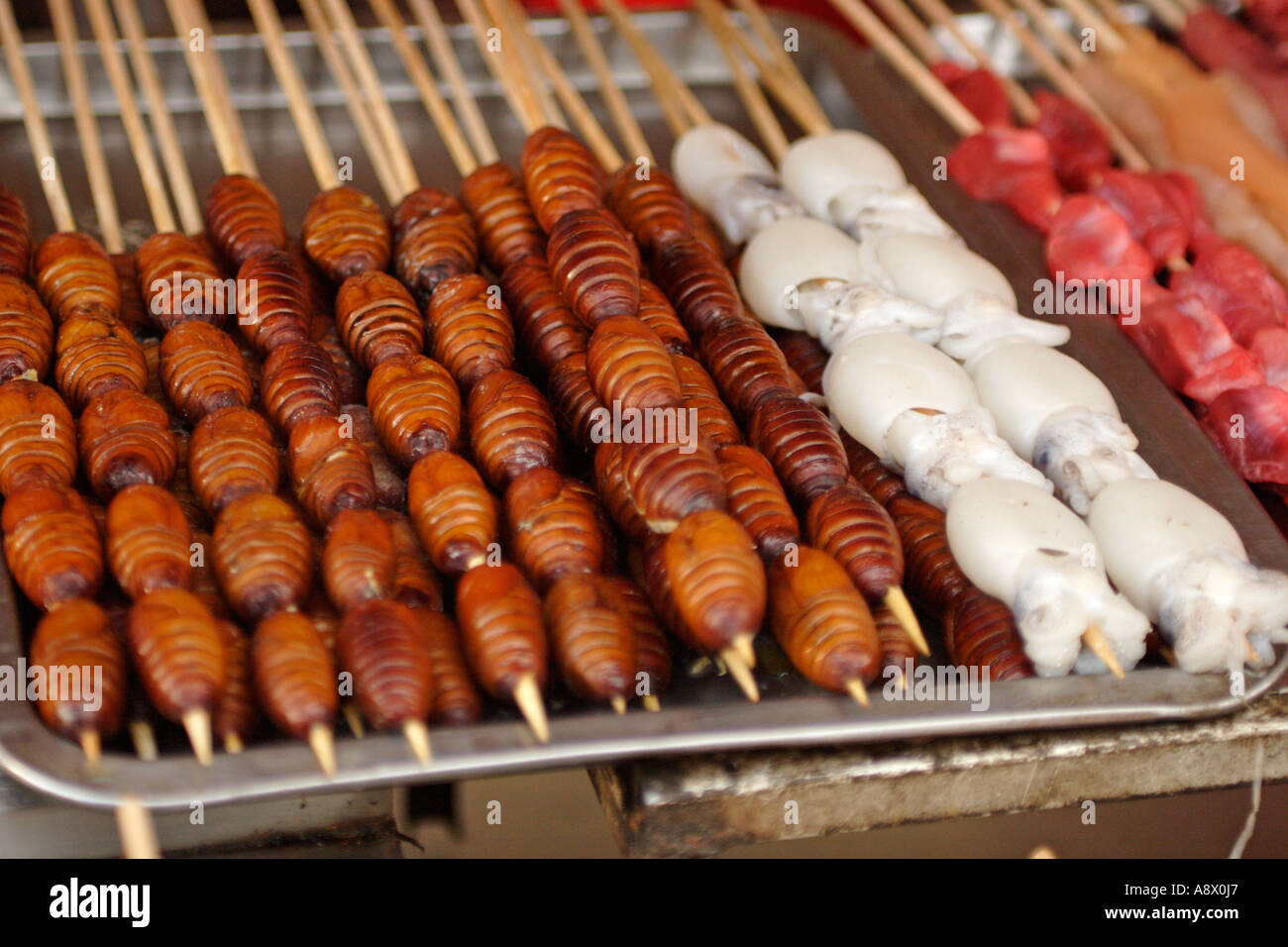 Interseting food items, Beijing China Stock Photo - Alamy