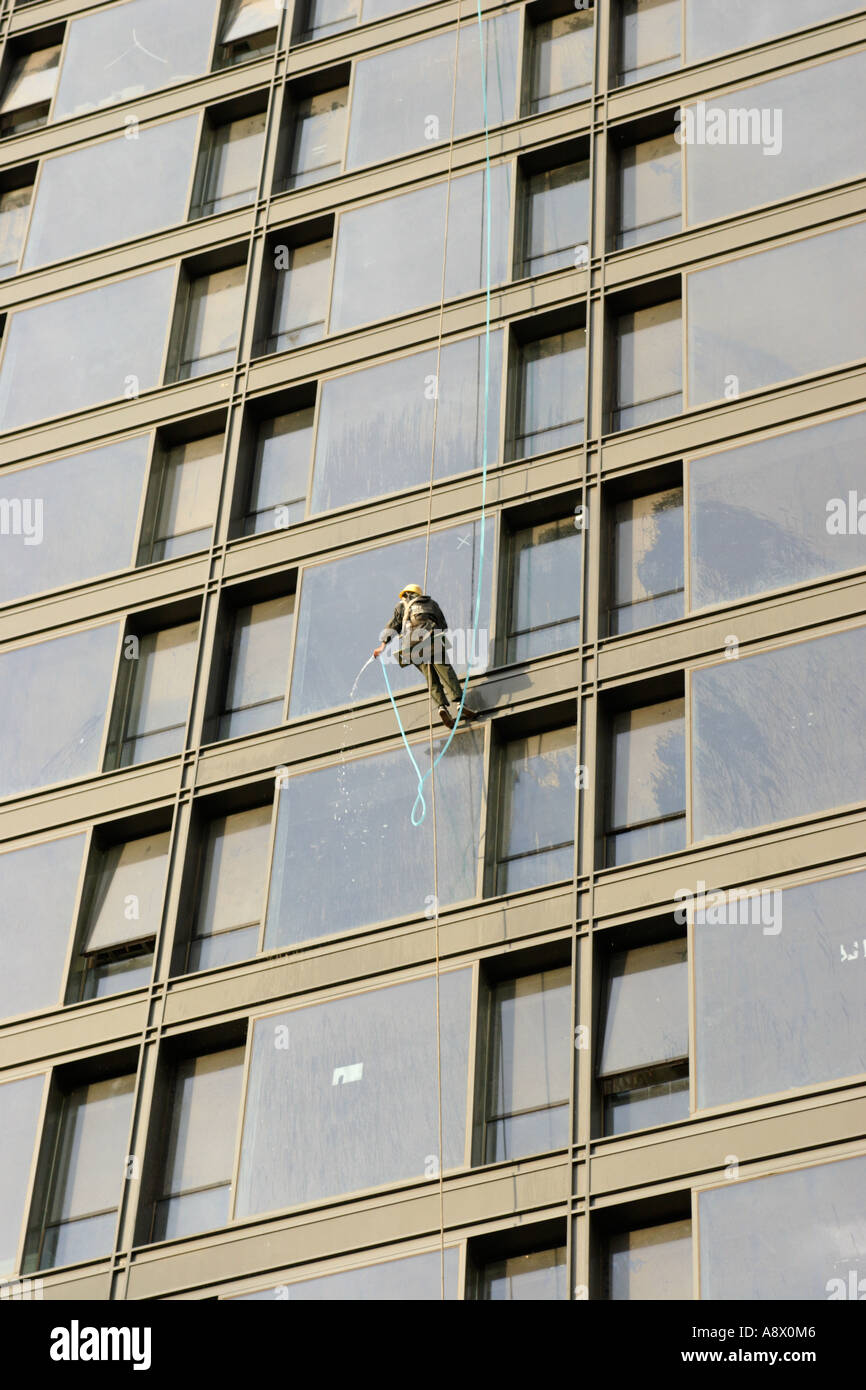 Window washing - Beijing Style Stock Photo - Alamy