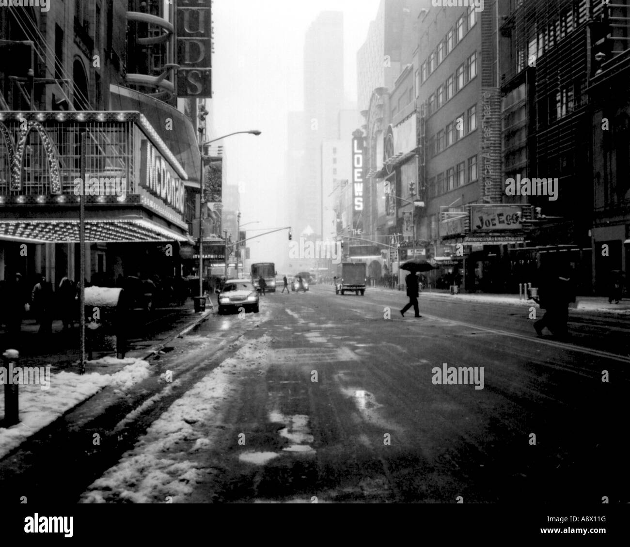 Times Square, New York in the Snow Stock Photo - Alamy
