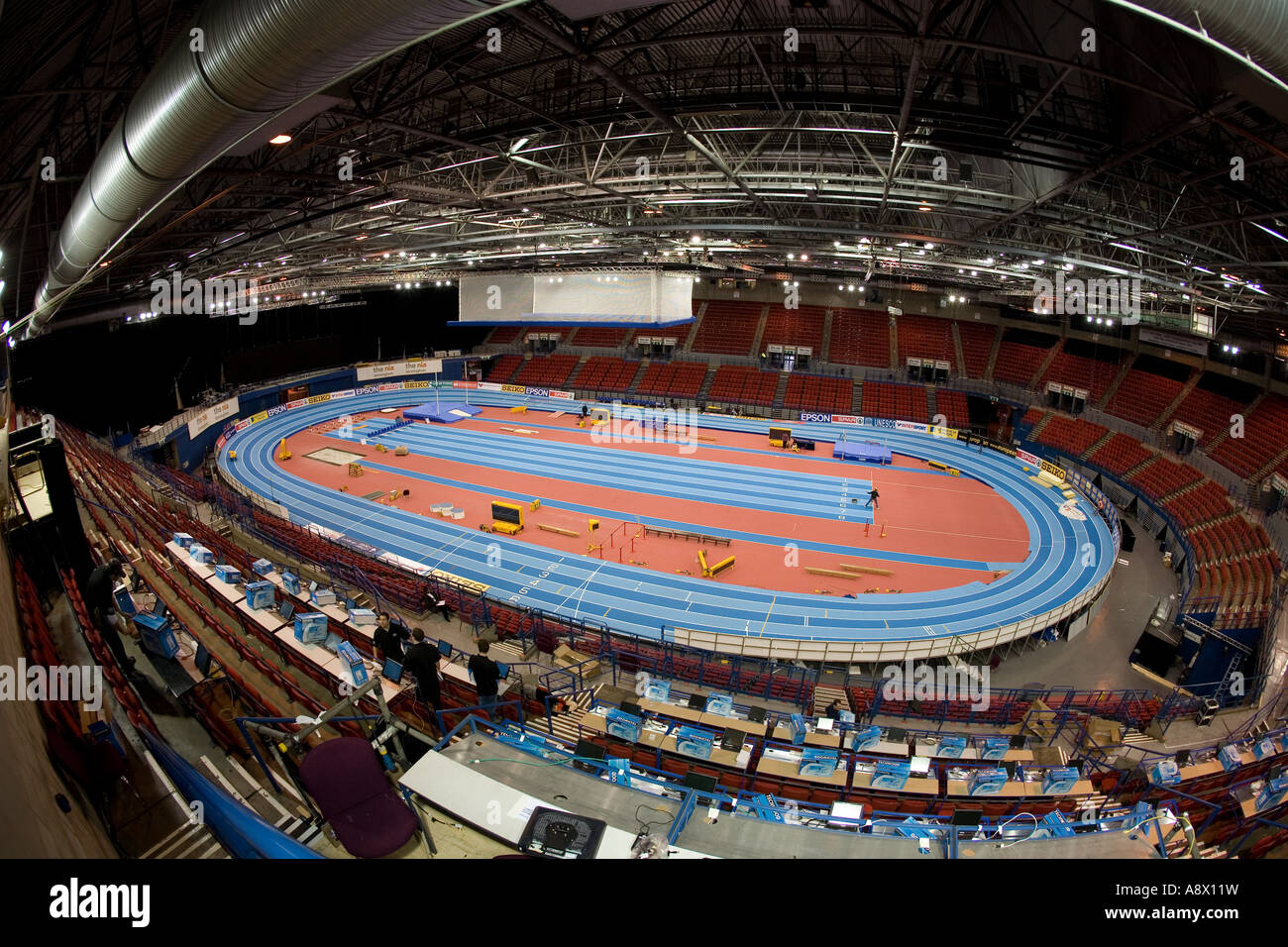 NIA Birmingham, Indoor Athletics track Stock Photo - Alamy