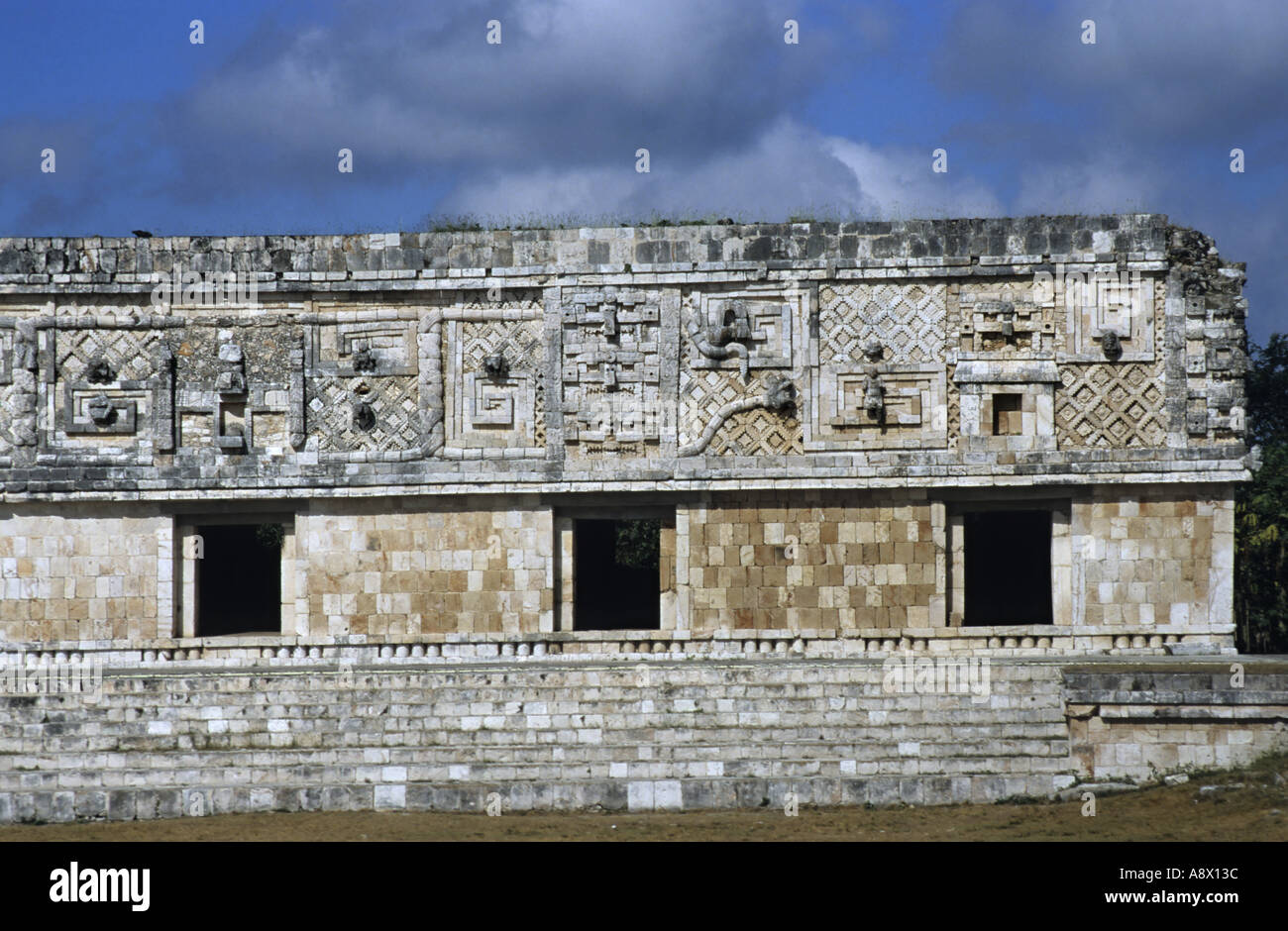Mexico Yucatan State Uxmal Quetzalcoatl Chac Mask Sculpted At The ...