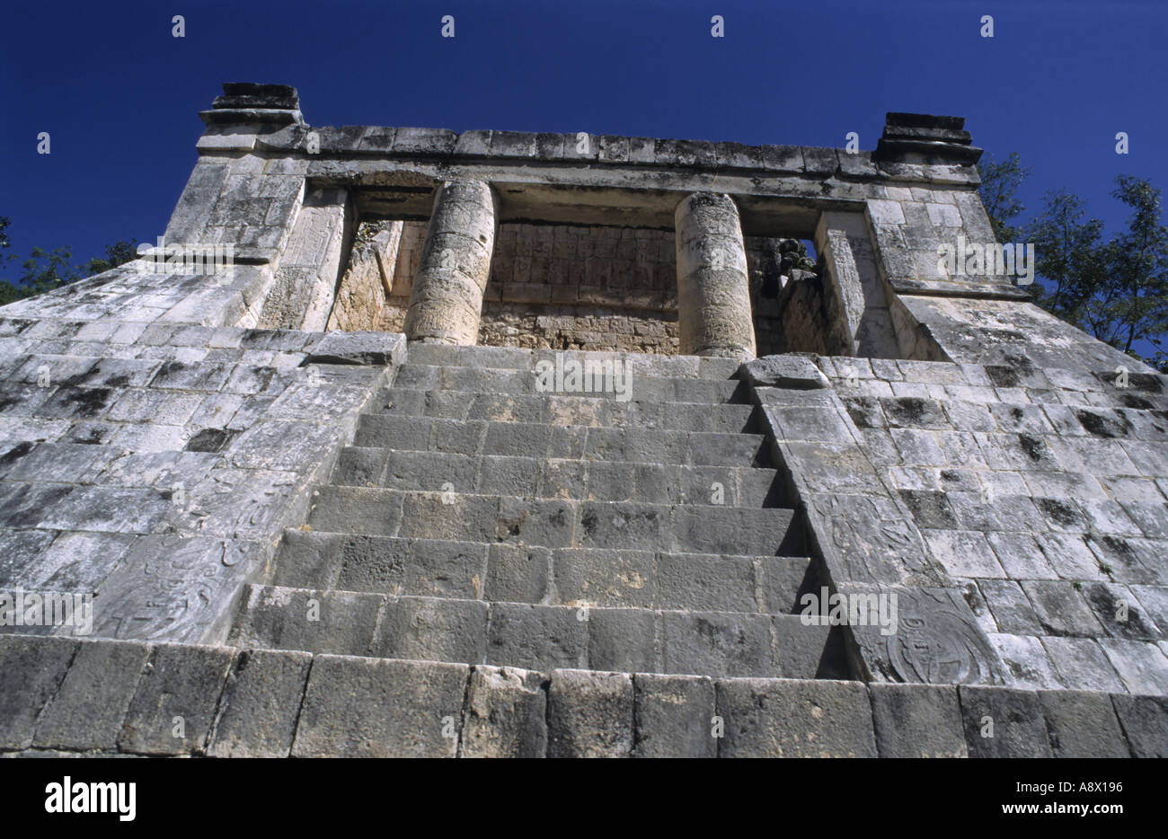 Mexico Yucatan State Chichen Itza The Bearded Man Temple Stock Photo ...