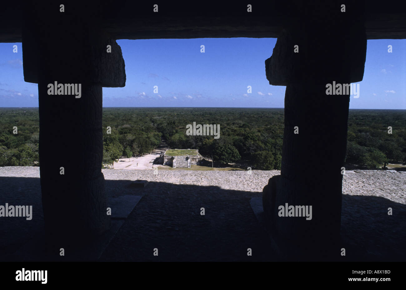 Maya temple on top of pyramid hi-res stock photography and images - Alamy