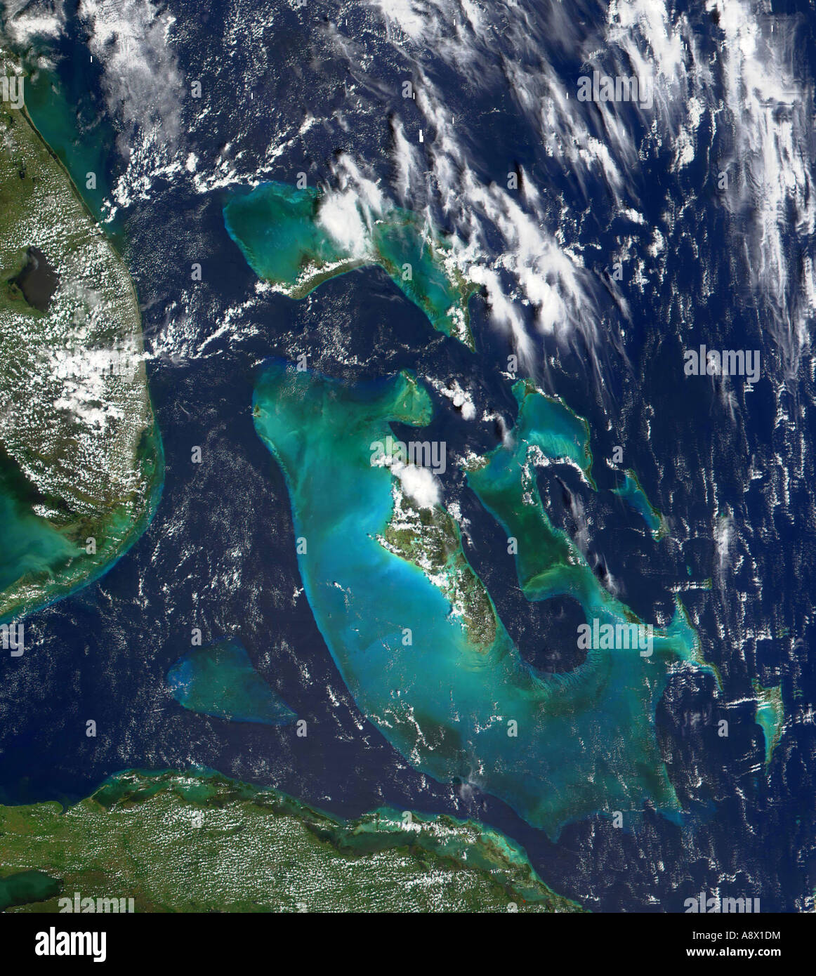 The Bahamas viewed from space Stock Photo - Alamy
