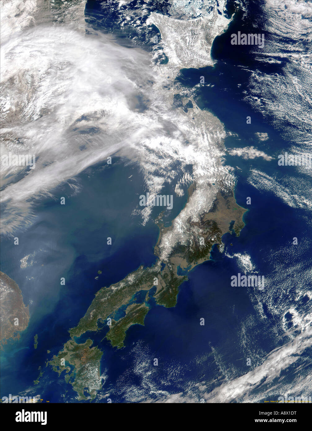 Japan map satellite geography hi-res stock photography and images - Alamy