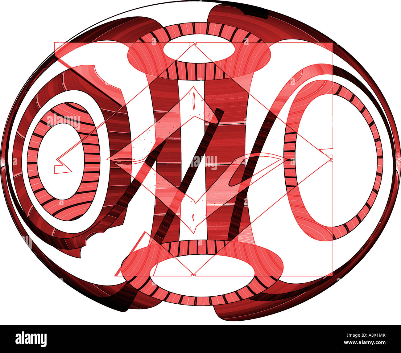 Bold red shapes contrasting hi-res stock photography and images - Alamy