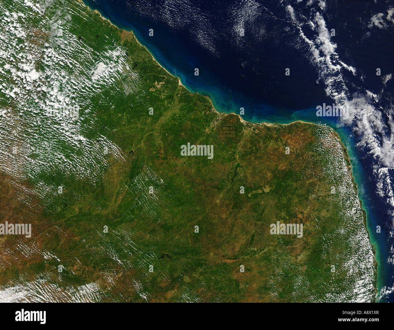 North East Brazil viewed from space Stock Photo - Alamy