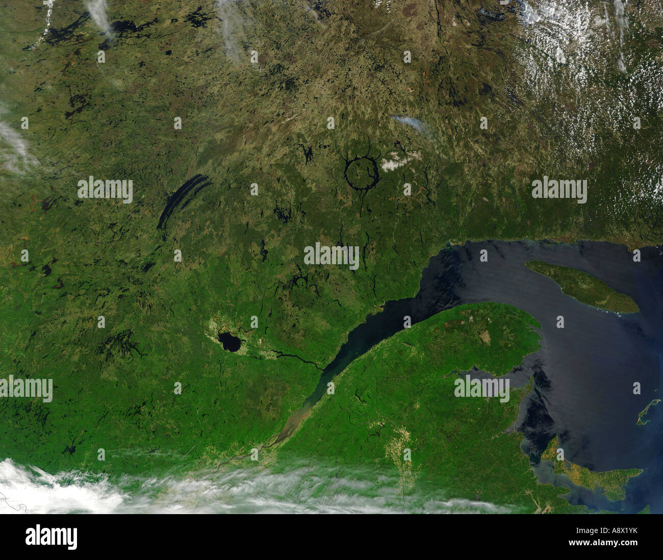 Quebec Canada viewed from space Stock Photo - Alamy