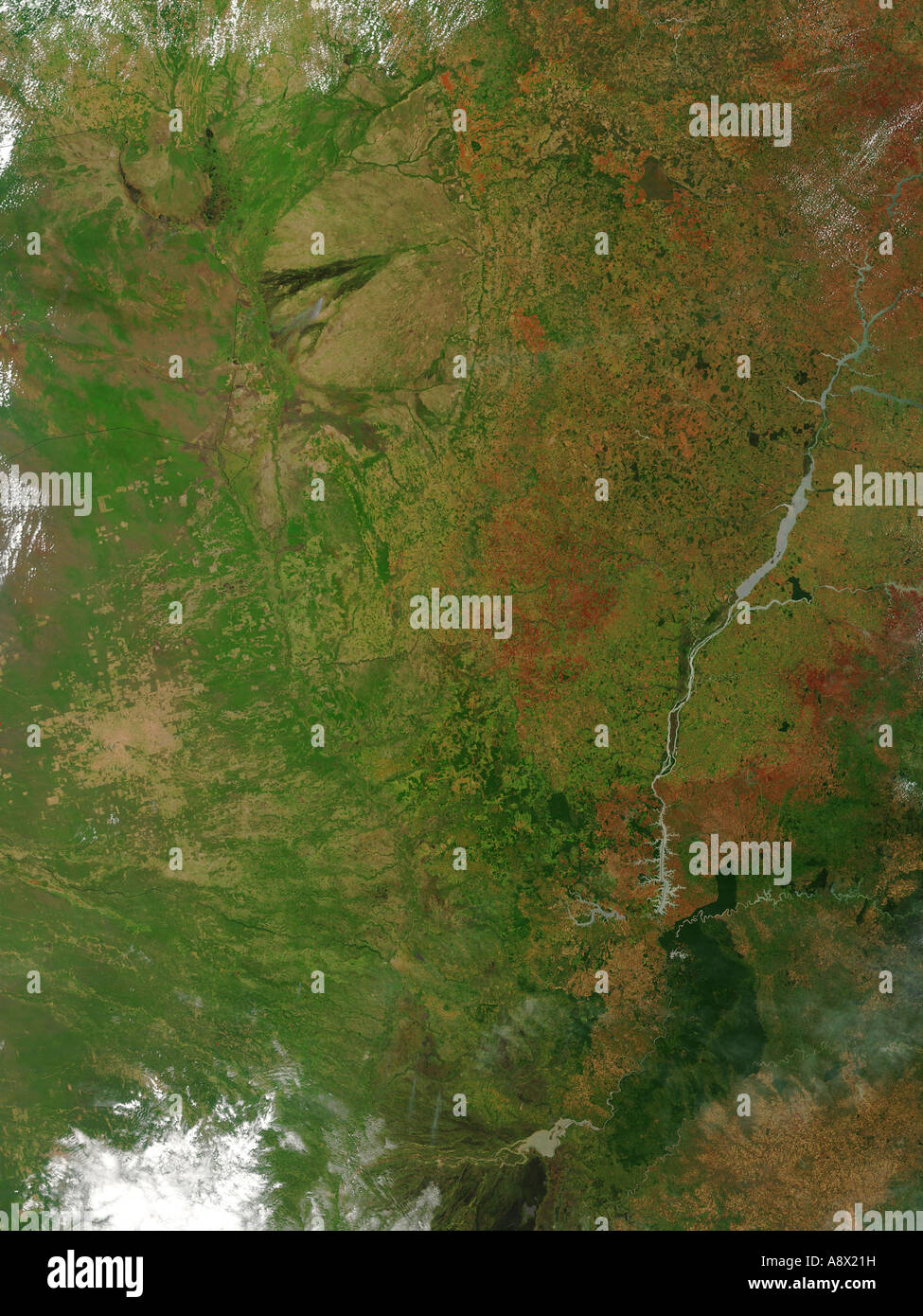 Southern Brazil and Paraguay viewed from space Stock Photo - Alamy