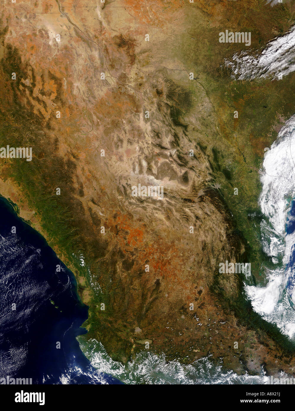 Northern Mexico viewed from space Stock Photo - Alamy