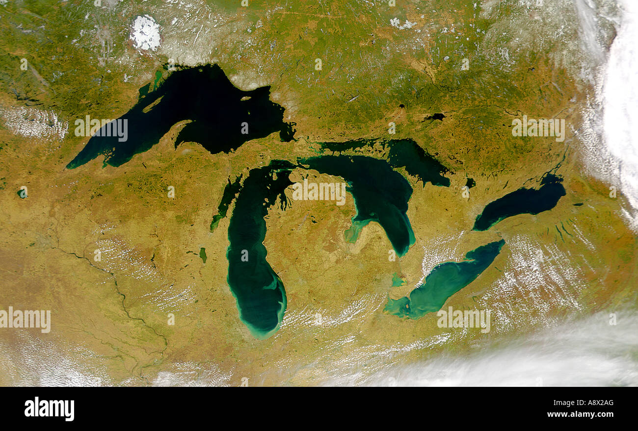 Great lakes map hi-res stock photography and images - Alamy