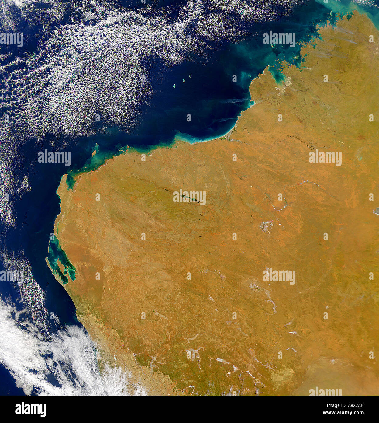 Fortescue Marshes in Western Australia viewed from space Stock Photo ...
