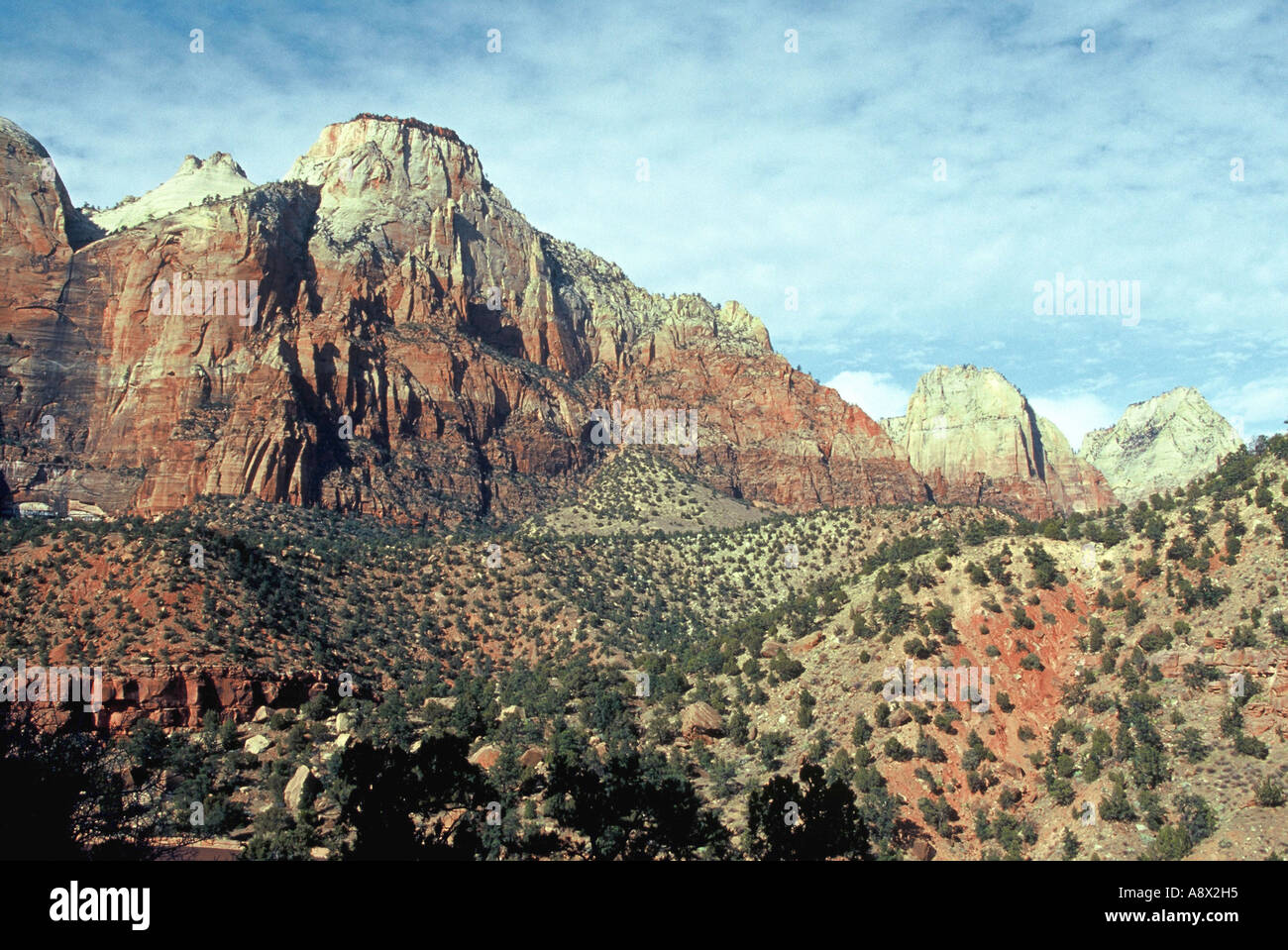 Navajo Sandstone Cliffs, Zion, Utah Stock Photo - Alamy