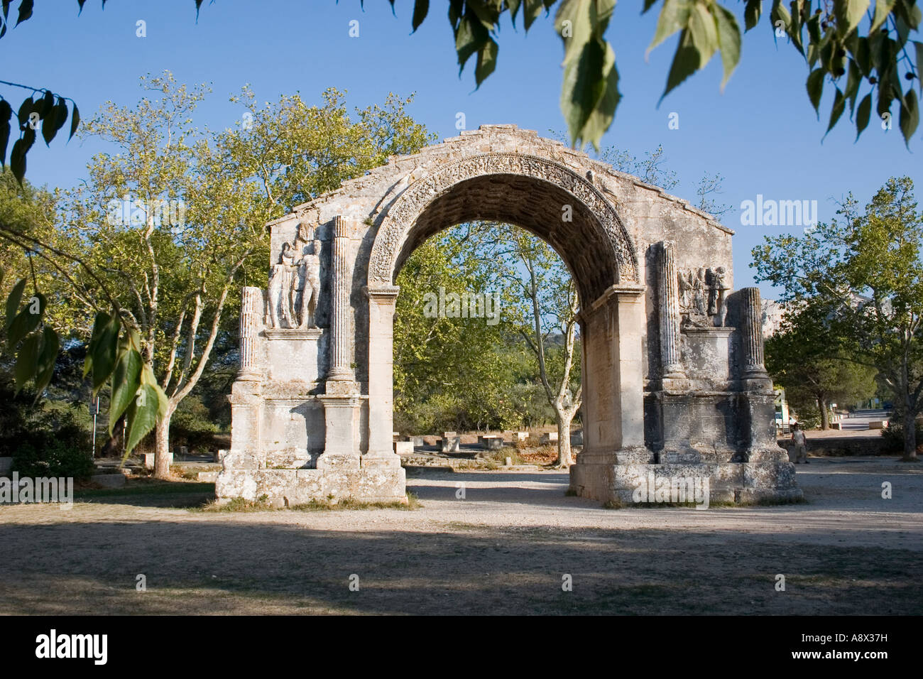 Roman ruins near St. Remy de Provence, France -Triumphal Arch Stock ...