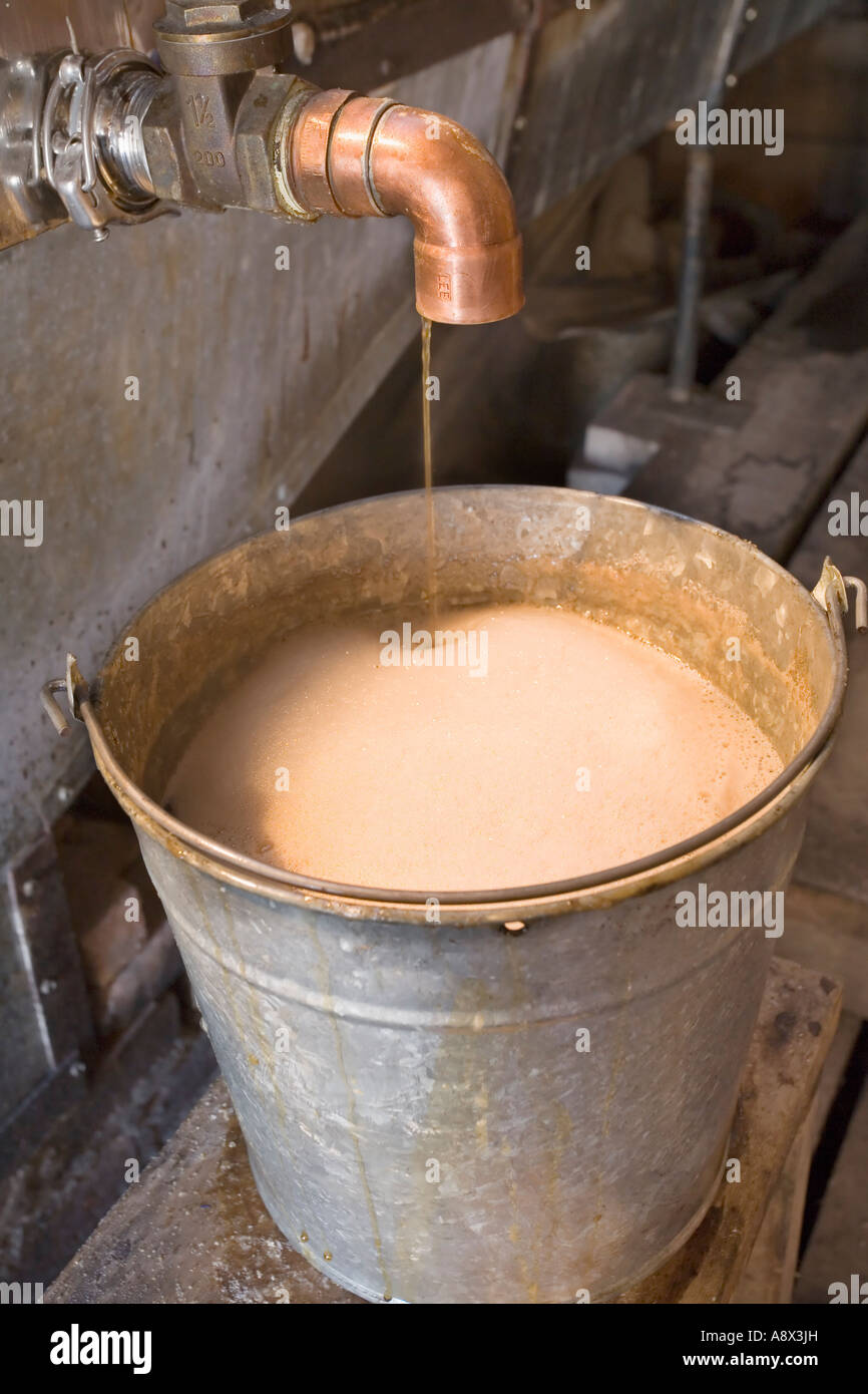 Boiling tree sap in evaporator making maple syrup upstate New York ...