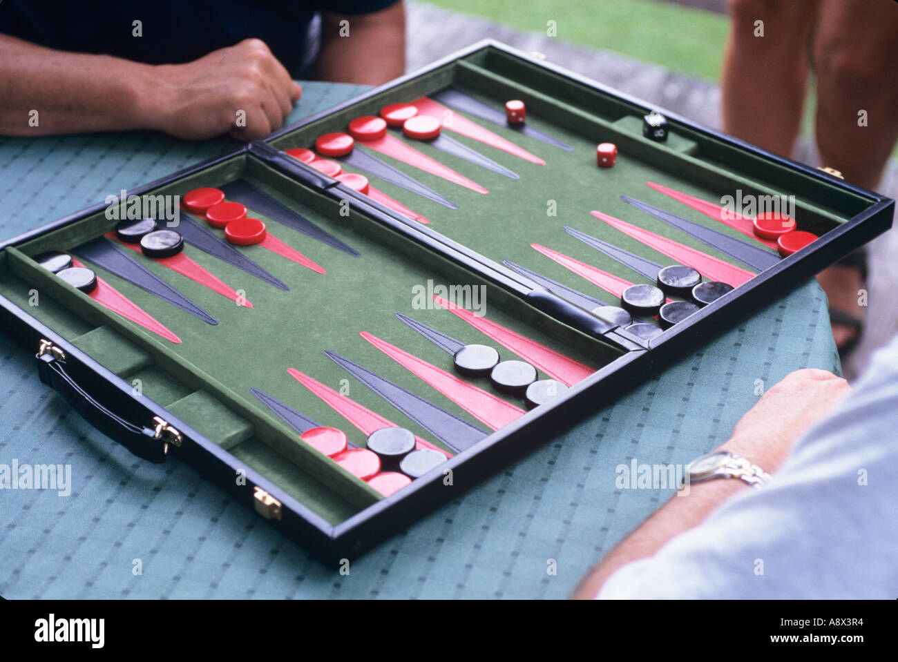 BACKGAMMON GAME, OUTDOORS Stock Photo - Alamy