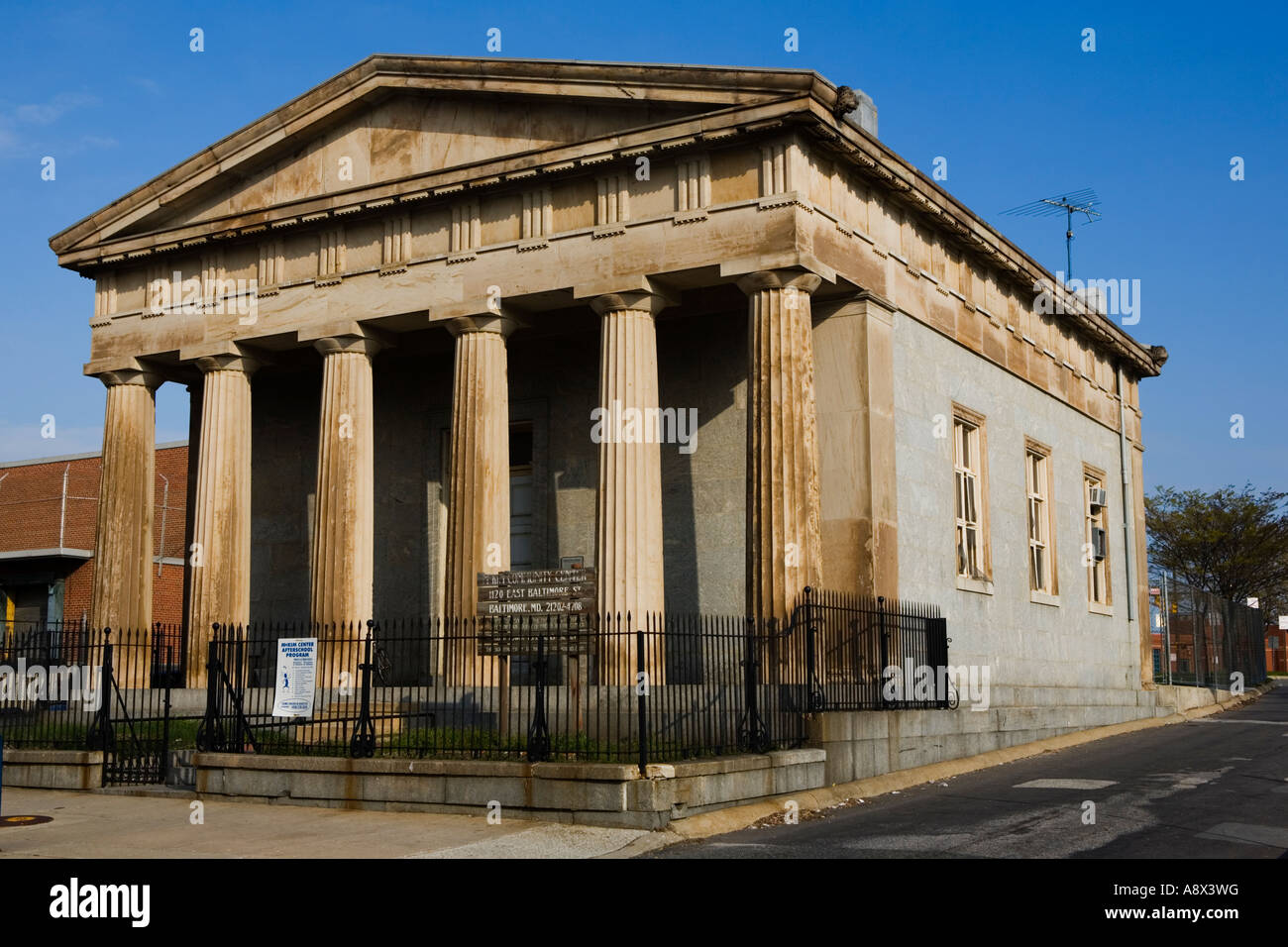 McKim Community Center Greek Revival style Baltimore Maryland Stock ...